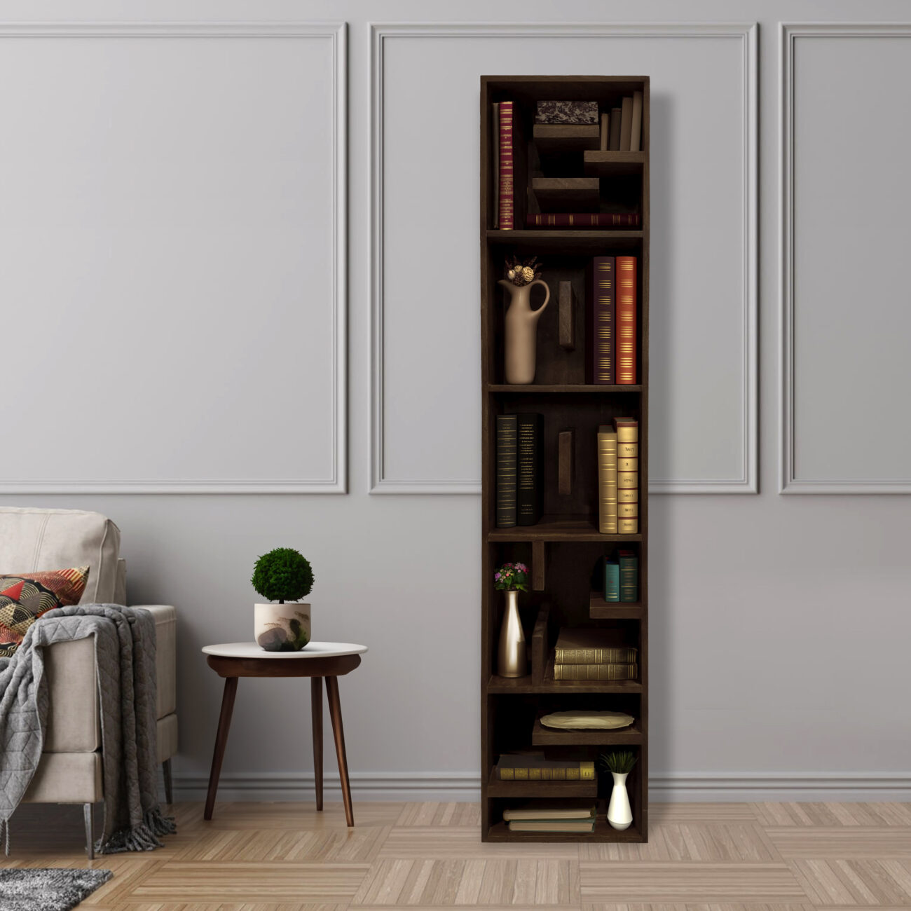 The Attic Walnut Tall Bookshelf - The Attic